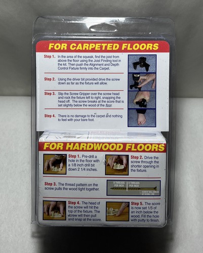 Squeeeeek No More Kit Eliminates Floor Squeaks Quickly & Permanently ...