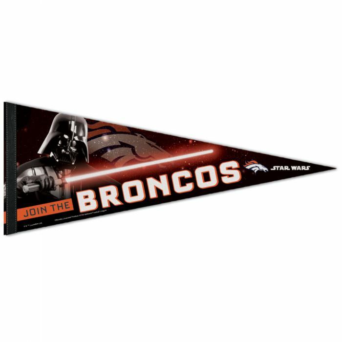 DENVER BRONCOS STAR WARS DARTH VADER PREMIUM QUALITY PENNANT 12"X30 ...