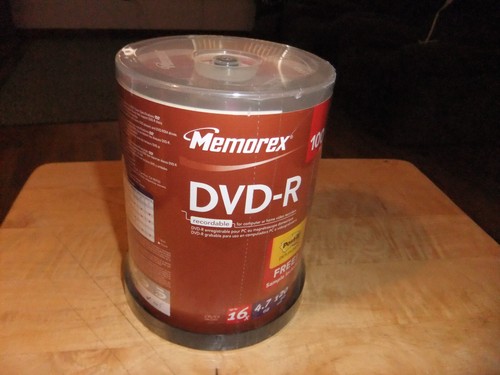 Memorex 100 Pack DVD+R 16x 4.7GB 120 min Factory Sealed New RECORDABLE ...