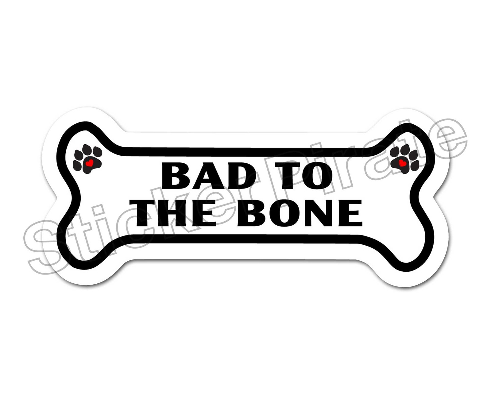 Bad To The Bone Dog Bone Bumper Sticker Decal DB 102 | eBay
