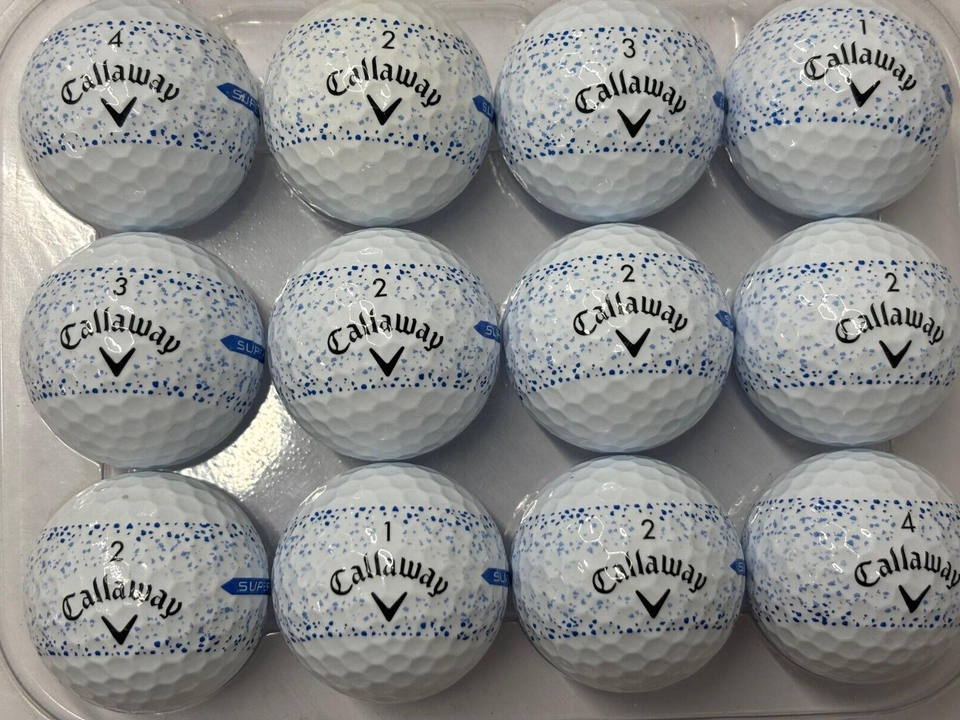 12 Callaway Supersoft Splatter Blue Golf Lake Balls Pearl & Grade A 12 ...