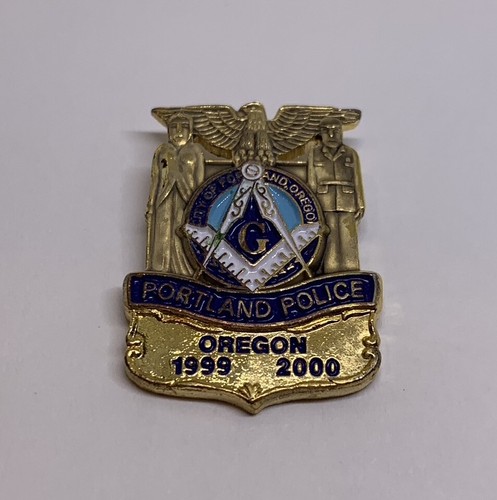 Portland Oregon Police Freemason Masonic Order 1999 2000 Lapel Pin (227 ...
