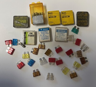 Lot of Vintage Car Fuses Buss, Gould Shawmut, Littlefuse Tractor | eBay