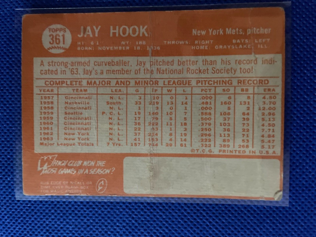 1964 Topps - #361 Jay Hook for sale online | eBay