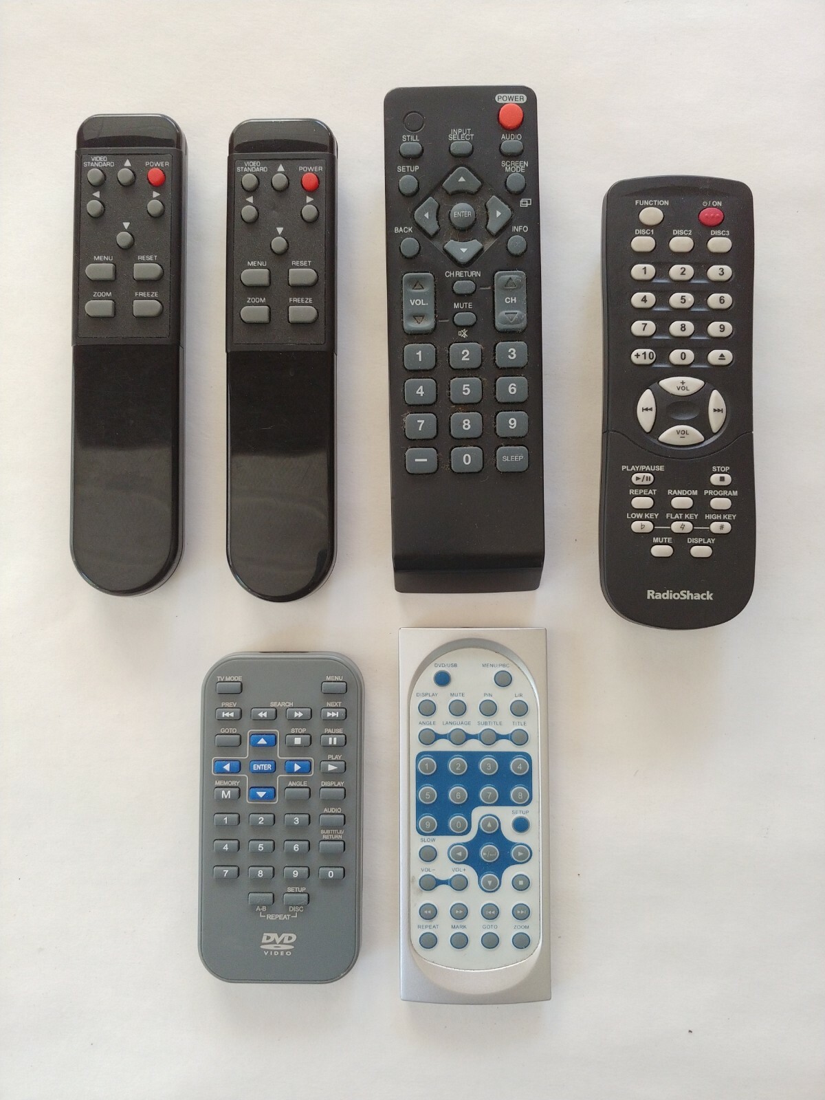 Lot of 6 DVD, Radio Shack, CD, TV other Video Remote Controls | eBay