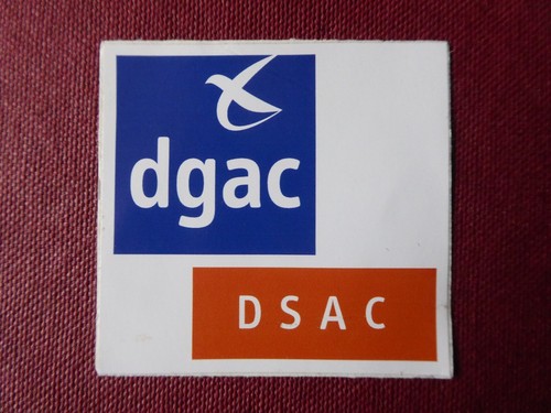AUTOCOLLANT STICKER DGAC DSAC AVIATION CIVILE SECURITE AERONAUTIQUE ...