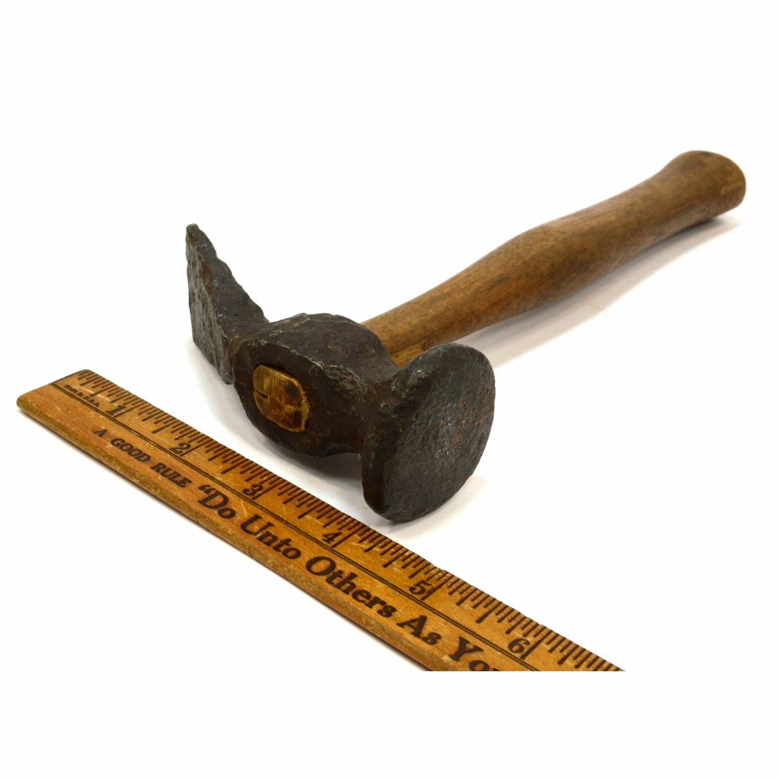 Antique SHOE MAKERS / COBBLER HAMMER Ultra Crude! SOLID HICKORY HANDLE ...