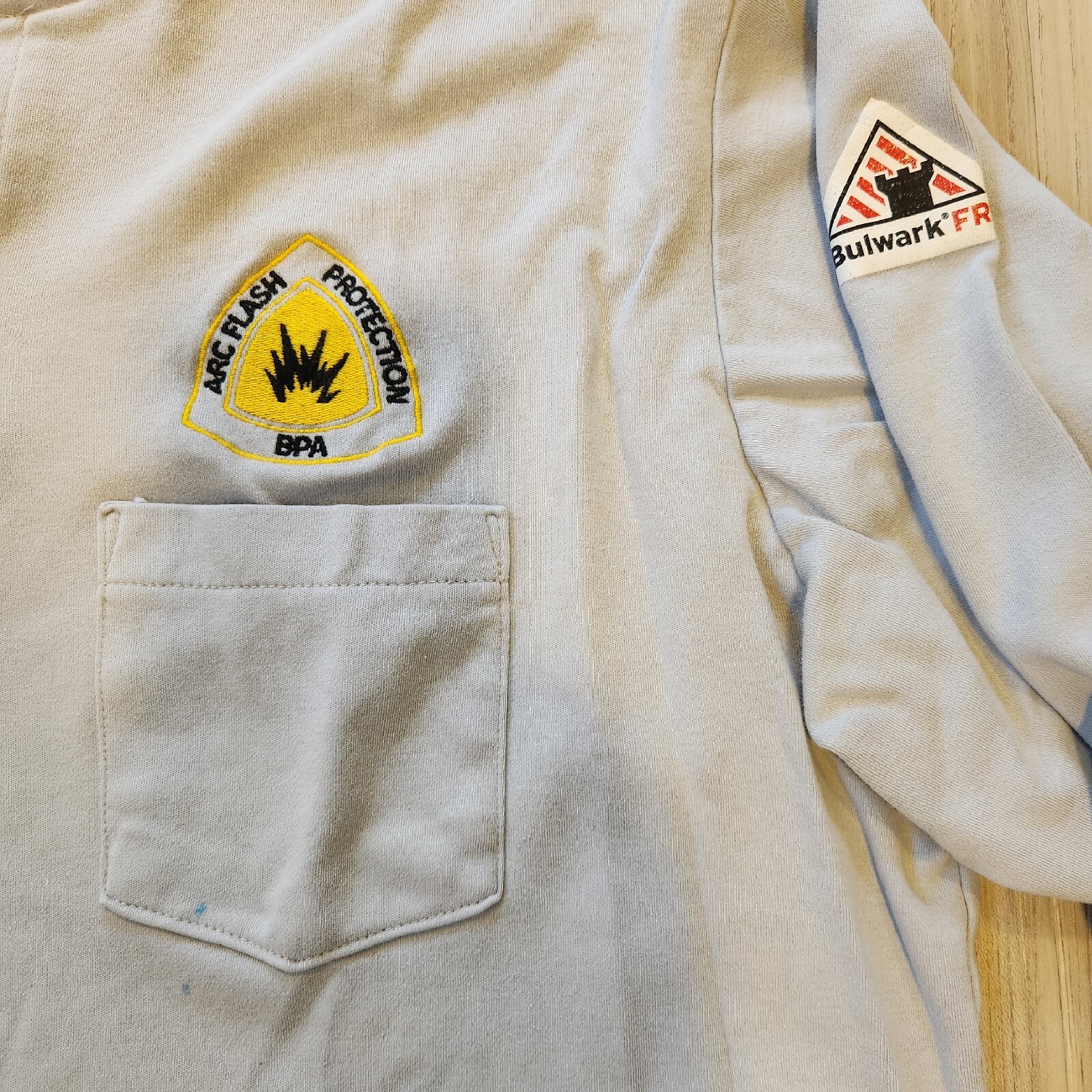 Bulwark FR Shirt Mens XL Gray Henley Long Sleeve BPA Arc Flash ...