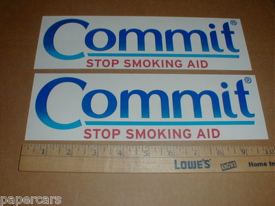 COMMIT stop smoking cigarettes contingency auto racing decal sticker ...