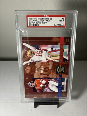 1993 UD MILLER LITE SB J.ELWAY/J.MONTANA SUPER BOWL XXIV PSA 7 | eBay