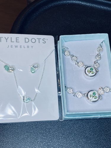 style dots Silver necklace & Bracelet Flower DOT | eBay