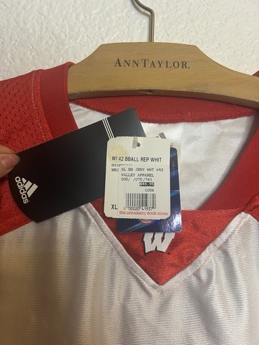 NWT Alando Tucker #42 Wisconsin Badgers Adidas Basketball White Jersey ...