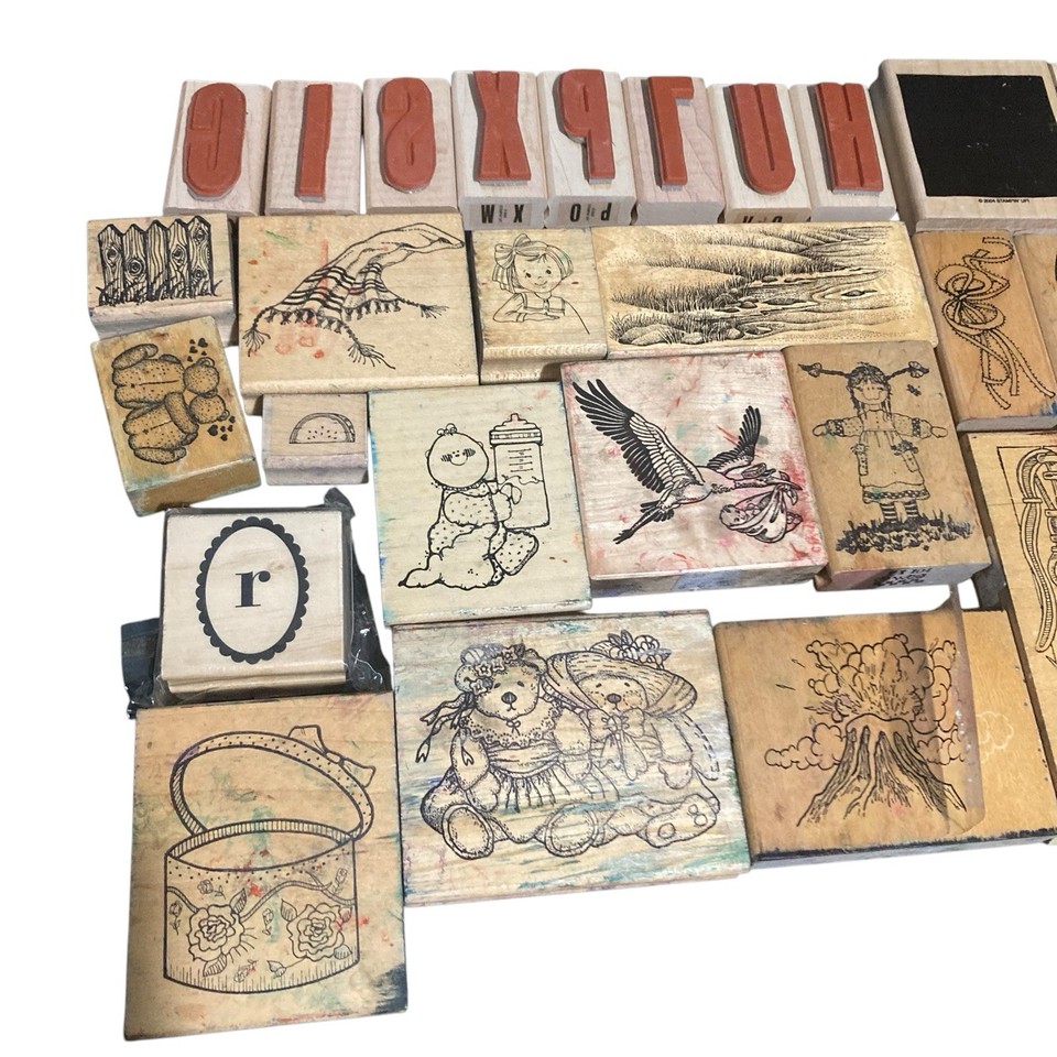 Bundle Mixed Lot of 80 Assorted Rubber Stamps Arts n Crafts | eBay