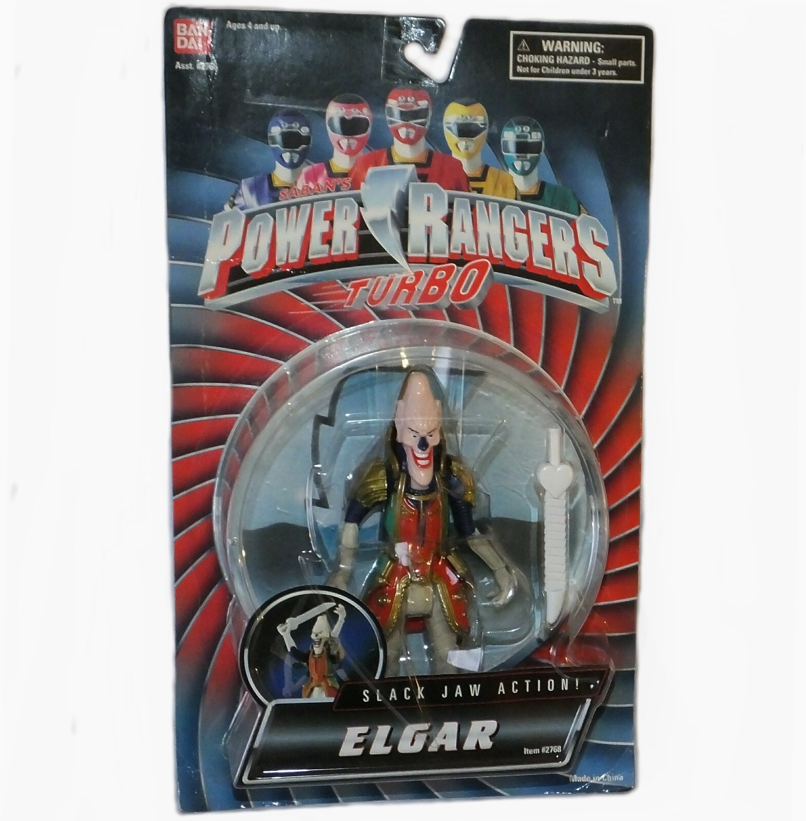 Power Rangers Turbo Evil Alien Elgar New Factory Sealed 1996 Slack Jaw ...
