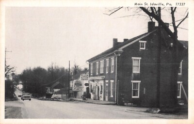 Postcard Idaville Pa Main Street Coca-Cola Sign Delps Grocery Store ...