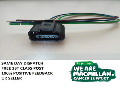 VW 4 PIN MAP SENSOR PLUG CONNECTOR 1J0973704 -4819035 PRE WIRED ...