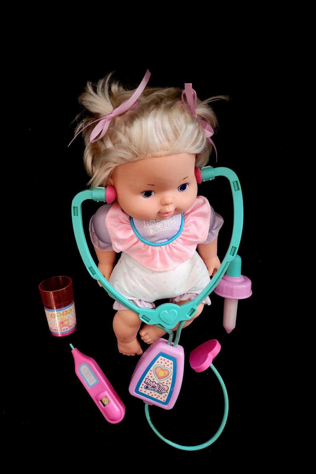Vtg 1993 Kenner Baby Check-Up Doll Complete Stethoscope DOCTOR KIT ...
