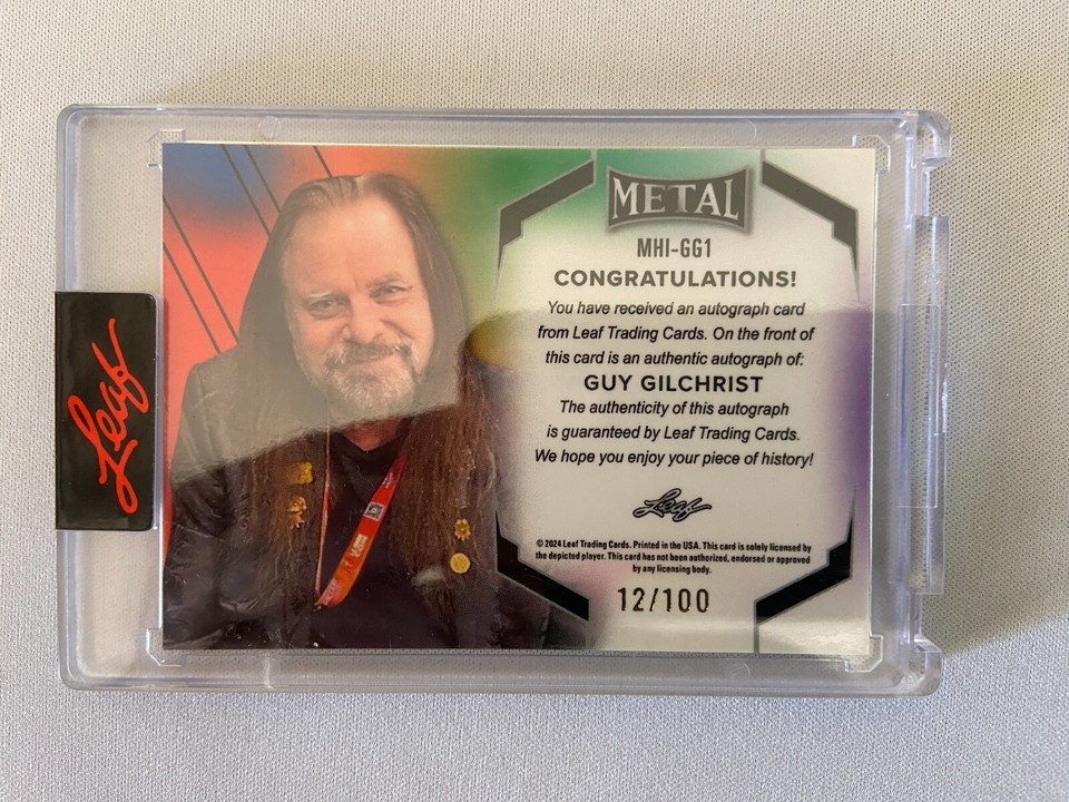 2024 Leaf Metal Guy Gilchrist Auto Sketch GONZO Muppets 12/100 Blue Ink ...