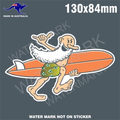 SURFING DUDE STICKER SURFER SURF SURFBOARD VINTAGE OLD SCHOOL RETRO | eBay