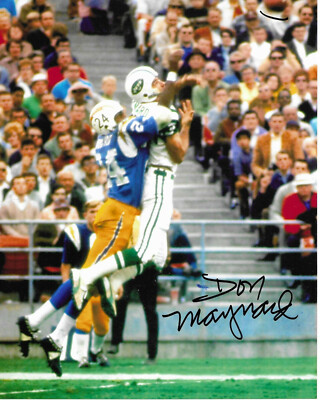 DON MAYNARD Autographed Signed 8" x 10" Photo New York Jets Football ...