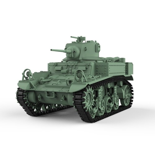 SSMODEL SS76505 1/76 20mm WarGamingMilitary Model Kit US M3A1 Stuart ...