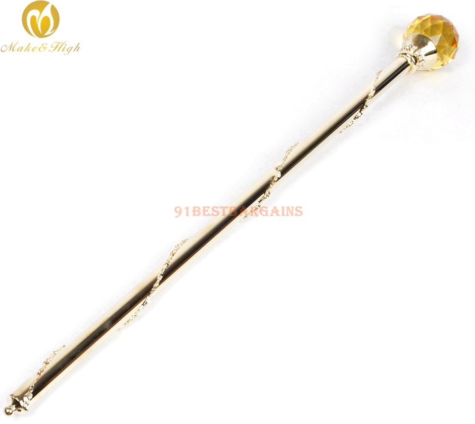 Gold Round Ball Scepters Handmade Crystal Sceptre Wand Wedding Party ...