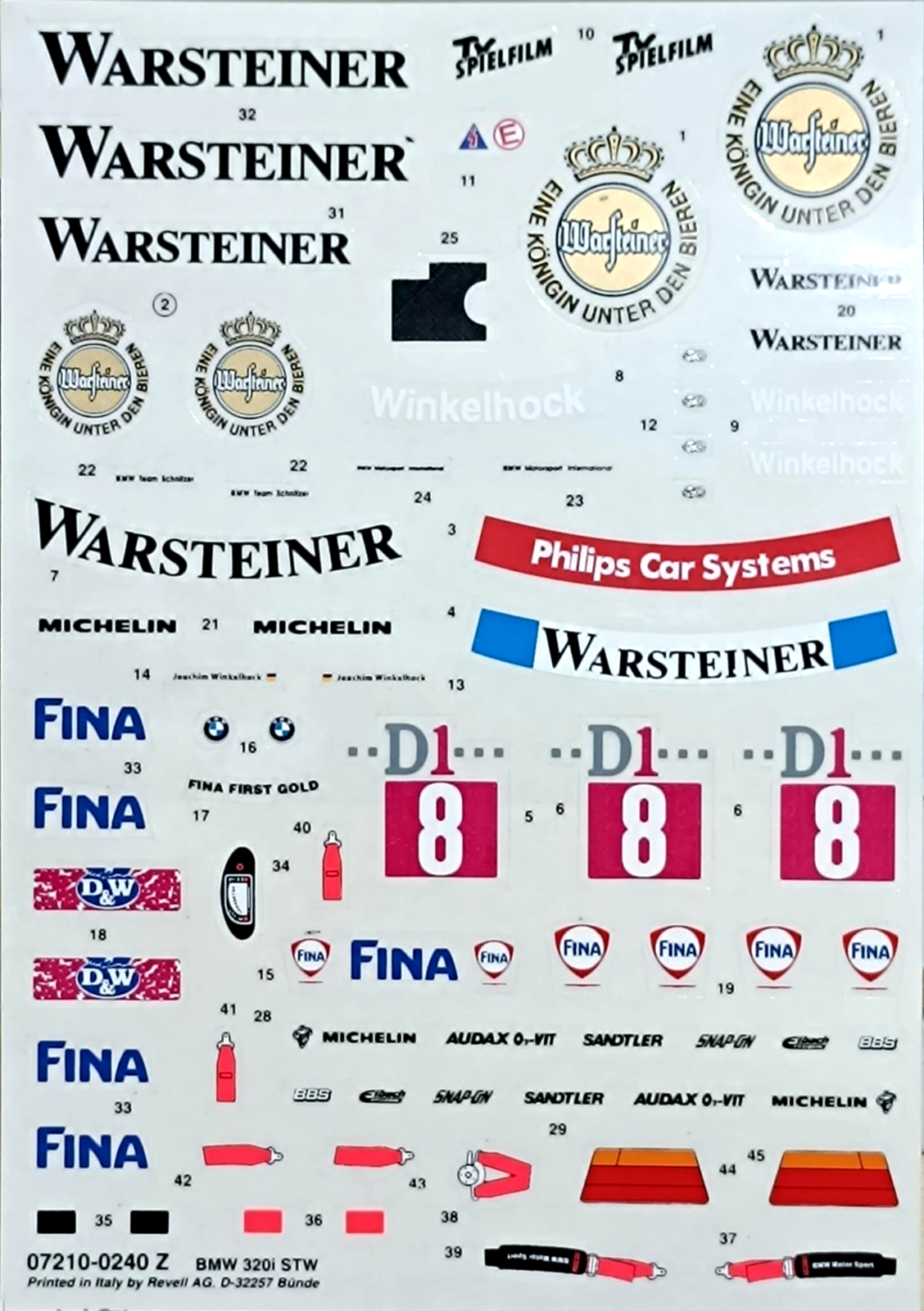 Revell 07210 1/24 scale BMW 320i Schnitzer-Team STW '95 (decal) | eBay