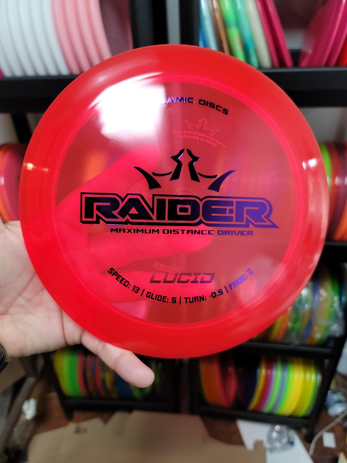DYNAMIC DISCS LUCID RAIDER Disc Golf Driver Red 171g | eBay