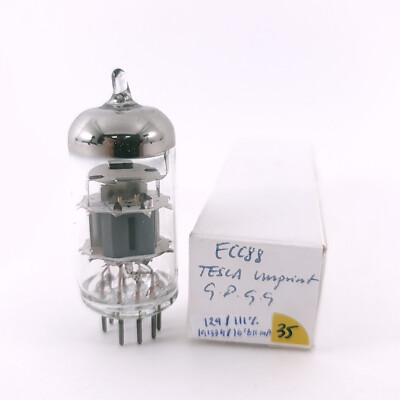 1 X ECC88 TESLA TUBE. 1960s PROD. GOLD PIN. GOLD GRID. 35. CH168 | eBay