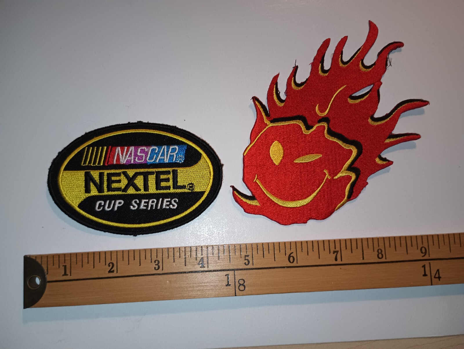 2 RARE RACING NASCAR KEVIN HARVICK DRIVER PATCH CREST BADGE CHAMPION ...