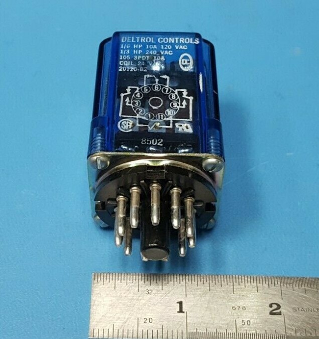RELAY 105-3PDT-10A, DELTRON CONTROLS, COIL 24 VAC, 20110-82 | eBay