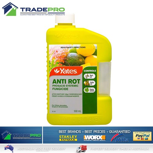 Yates Anti Rot 500ml Phosacid Systematic Fungicide Controls Root Collar ...