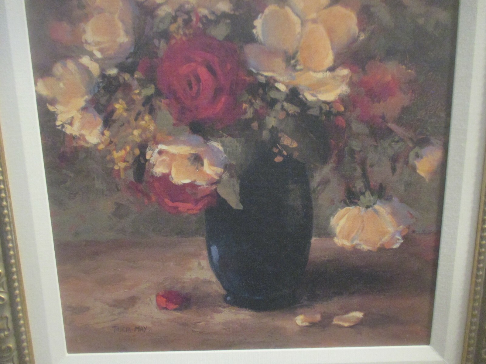 Floral Oil on Canvas Painting by Tricia May | eBay