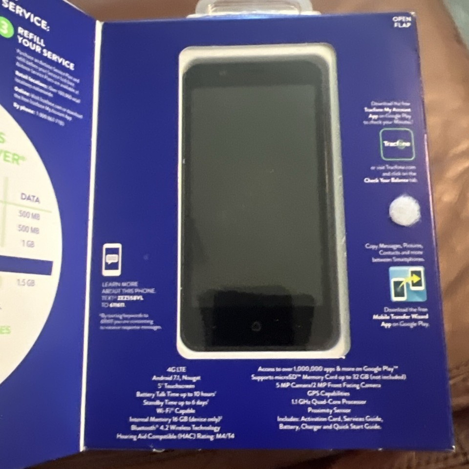 Tracfone TCL LX 4G LTE 16GB Black 5.3" Touch Smartphone New | eBay