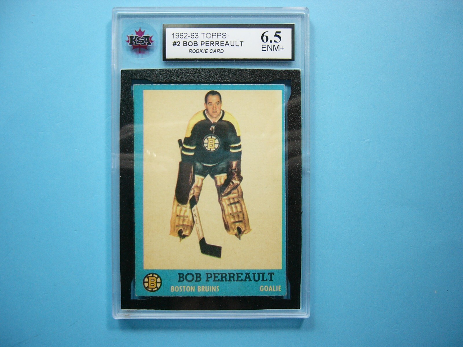1962/63 TOPPS NHL HOCKEY CARD #2 BOB PERREAULT ROOKIE KSA 6.5 EX/NM+ ...