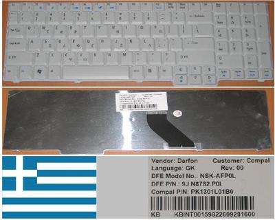Keyboard qwerty Greek Acer Aspire 7520 7720G NSK-AFP0L 9J.N8782.P0L ...