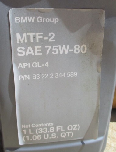 Original BMW 83222344589 - Shift Transmission Fluid MTF-2 1L API GL-4 ...