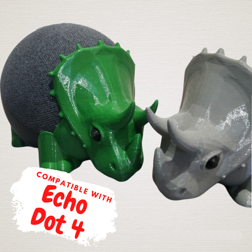 Triceratops Dinosaur Holder for Amazon Echo Dot 4th & 5th Gen / Alexa ...