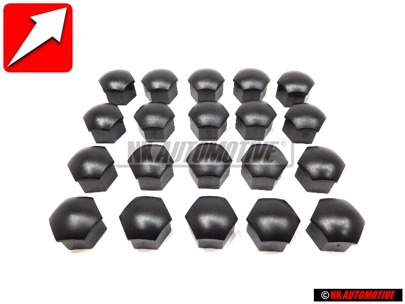 20x Original VW Wheel Bolt Cover Lug Nut Cap Black - 321601173A 01C | eBay