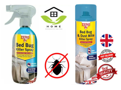 Zero In Bed Bug Killer Spray/Trap- 500ml And Dust Mite Killer Spray ...