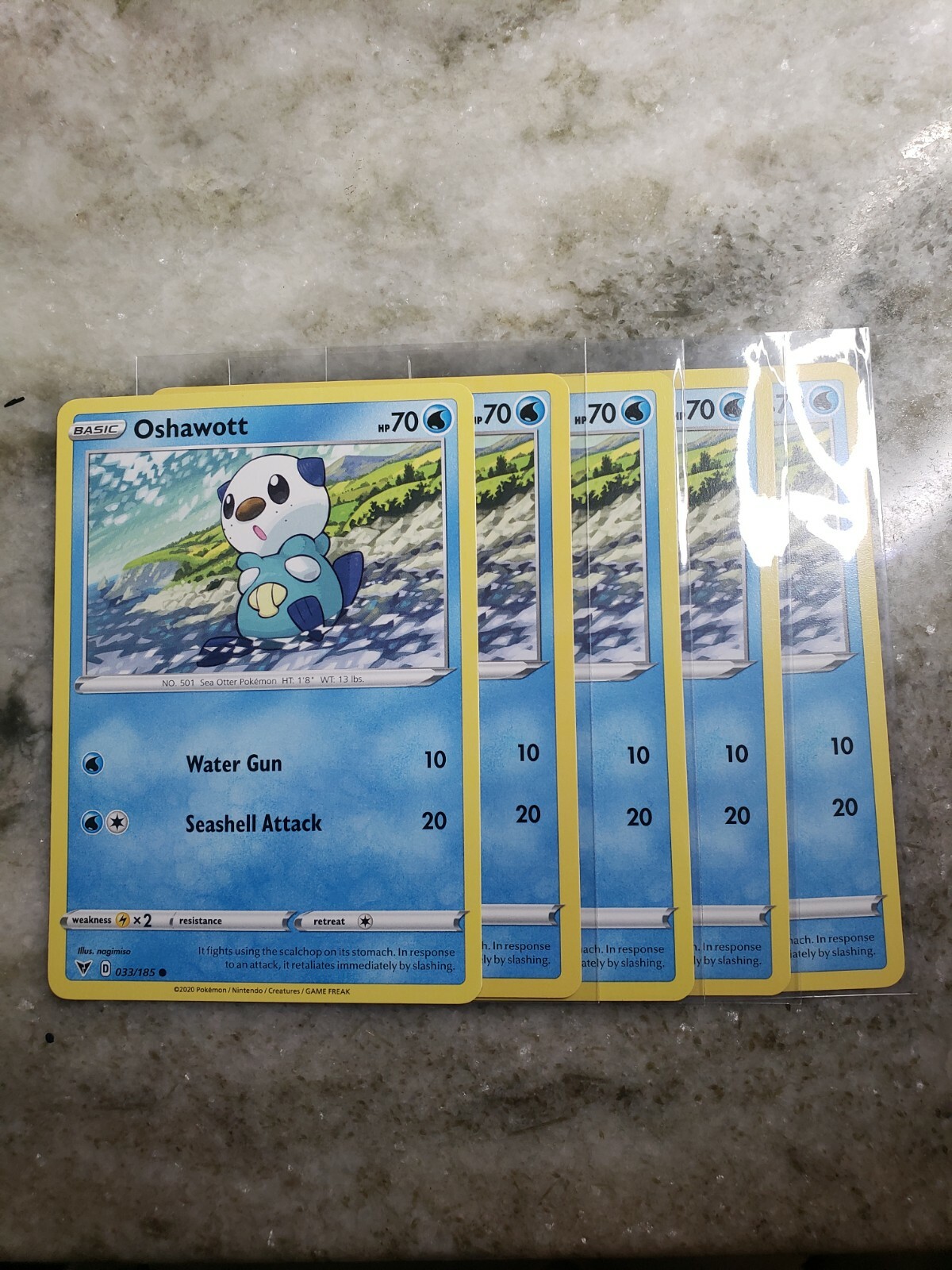 Oshawott 33/185 Vivid Voltage Regular common card Pokemon TCG 2020 NM ...