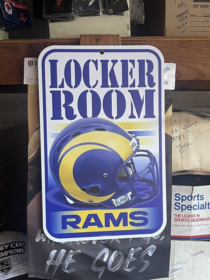 LOS ANGELES RAMS LOCKER ROOM PLASTIC SIGN 11"X17" DURABLE POSTER NFL ...
