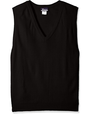 Classroom School Uniforms L72228 Unisex Black V-Neck Sweater Vest Plus ...