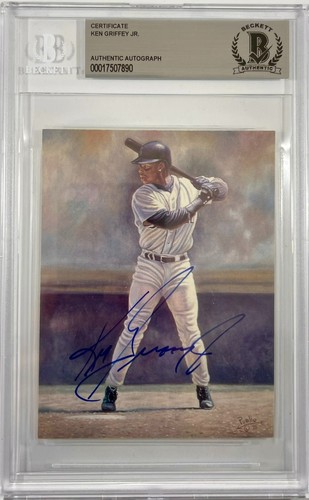 Ken Griffey auto signed 3x5 card 322/1000 Seattle Mariners MLB BAS ...