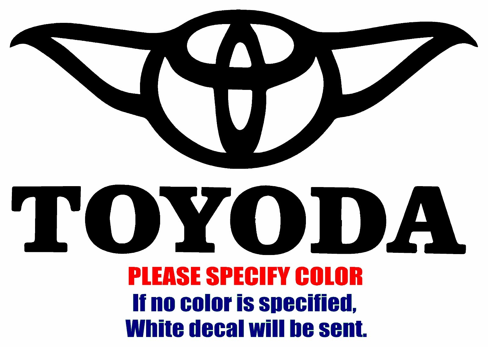TOYODA Toyota Funny Vinyl Decal Car Sticker Window bumper laptop tablet ...