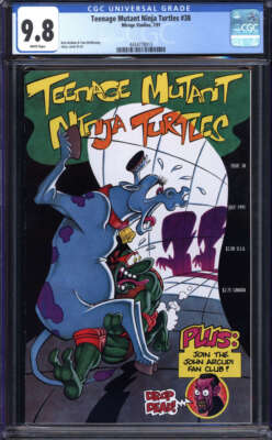 TEENAGE MUTANT NINJA TURTLES #38 CGC 9.8 WHITE PAGES // MIRAGE STUDIOS ...