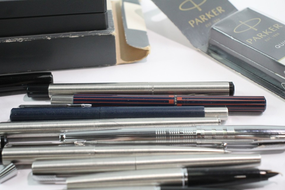 Job Lot Parker Pens & Pencils Inc Vintage, Boxed, Fountains ...