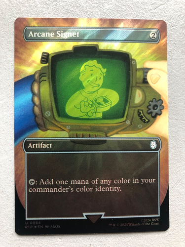 Mtg Carte Magic Fallout Arcane Signet PIP Eng 884 Surge FOIL NM | eBay