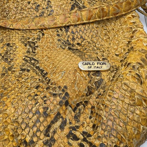 VTG Carlo Fiori Genuine Snake Skin Purse Womens Handmade Leather Shoulder Bag | eBay