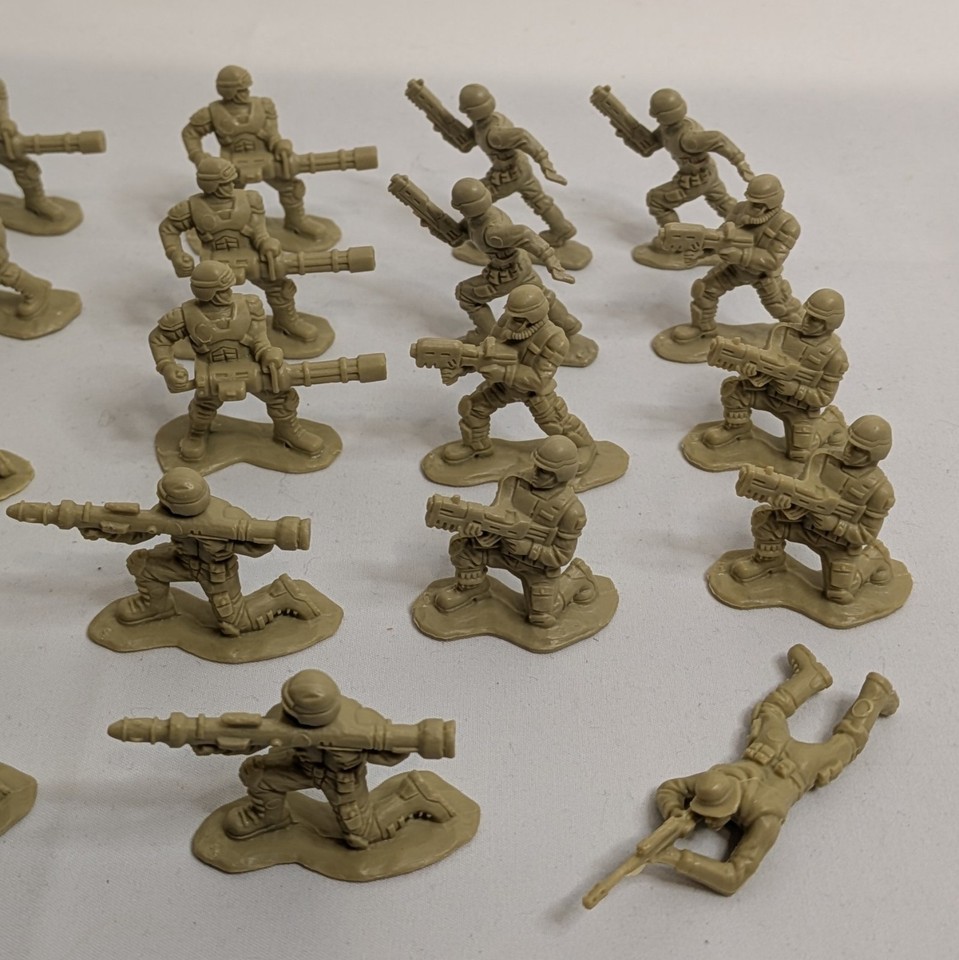 Lanard The Corps Army Action Figures x24 Tan Soldiers 2015 Loose Lot ...
